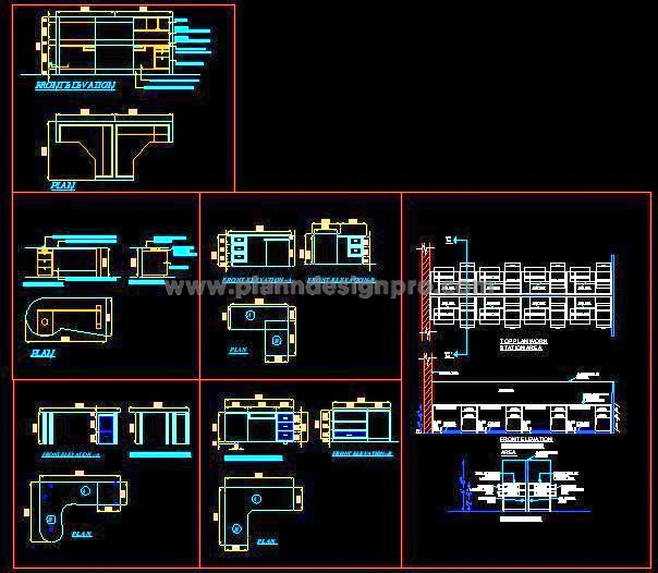 Free Office Furniture CAD Blocks- Workstations & Desks