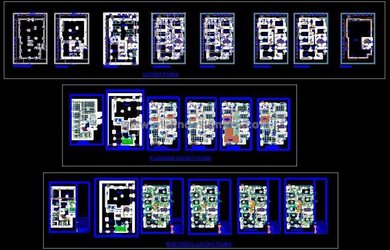 3 BHK Apartment Layout - Autocad DWG File