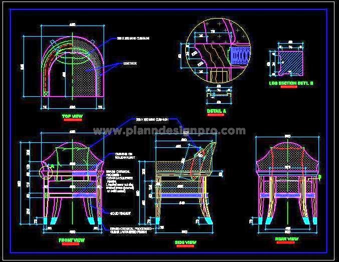 U Shaped Office Desk- Furniture CAD Drawing